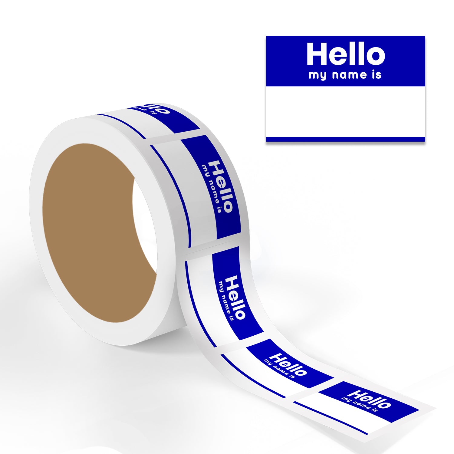Name Tag - 500 Labels/Roll - 2"x3" - Blue – StickerJet