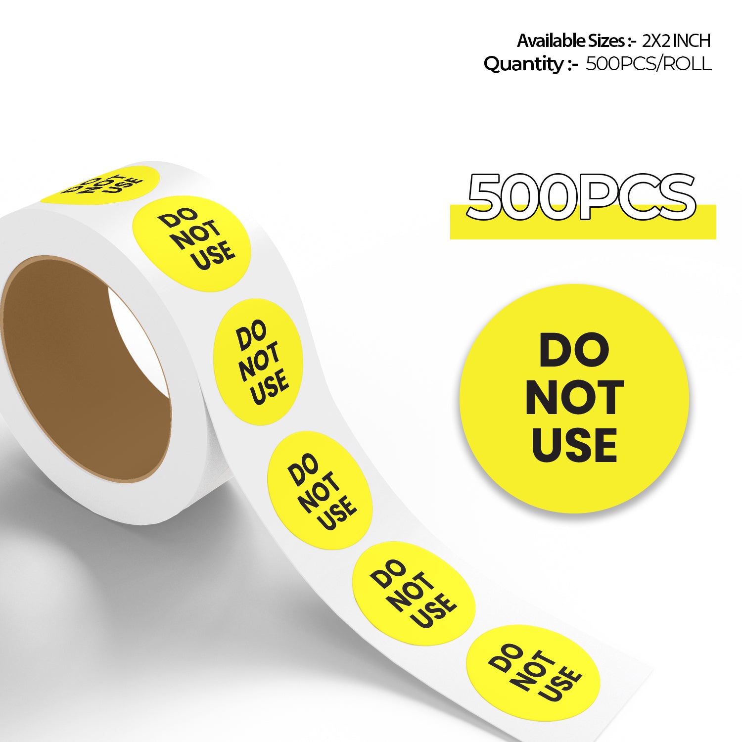 Do Not Use Circle Labels – Yellow | StickerJet